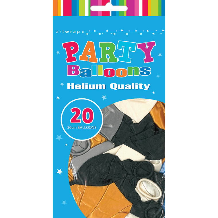 Balloons, Metallic Assorted, 20pk – Cheap as Chips