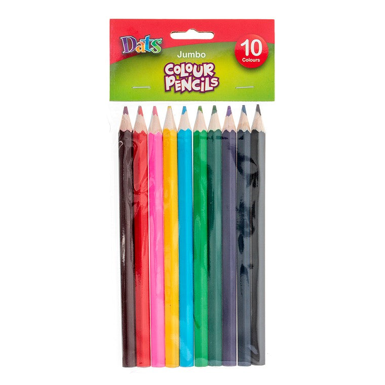 Jumbo Colour Pencils, 10pk – Cheap as Chips