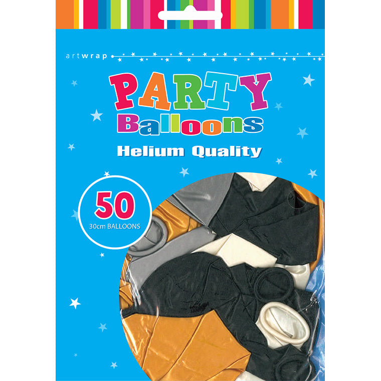 Balloon 30cm, Metallic Assorted, 50pk – Cheap as Chips