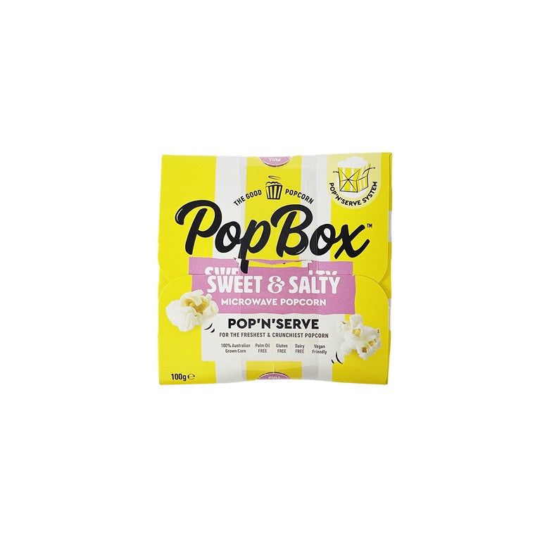 PopBox Microwave Popcorn, Sweet & Salty, 100g – Cheap as Chips
