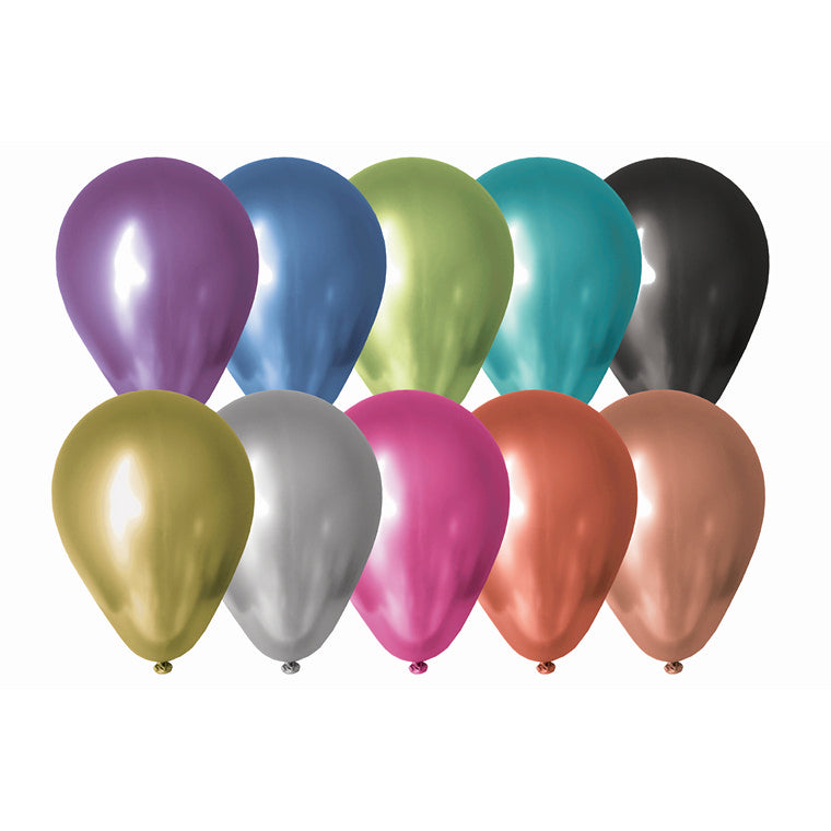 Balloons, Chrome, Multi Colour, 30cm, 10pk – Cheap as Chips
